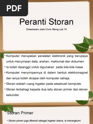 peranti storan berasaskan cakera optik - Caroline Scott