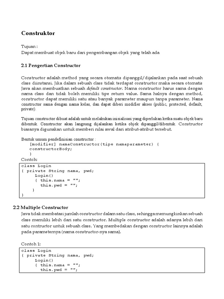 Constructor Pdf