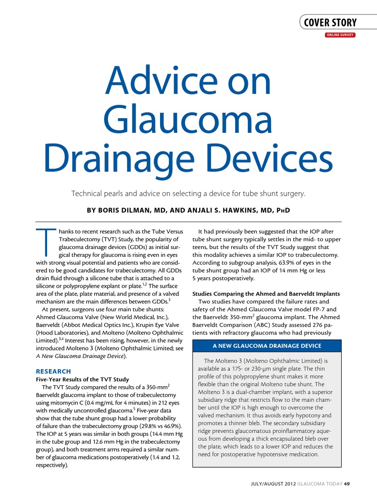 Advice On Glaucoma Drainage | PDF | Glaucoma | Surgery