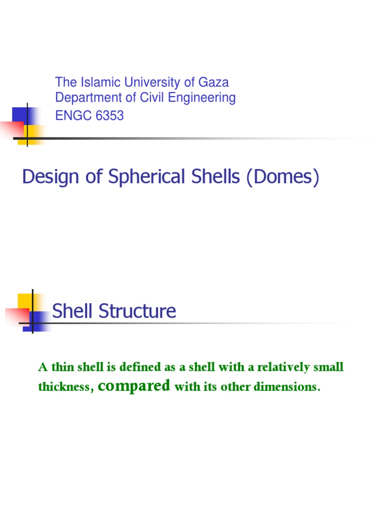 Spherical Dome 20151 PDF | PDF | Bending | Beam (Structure)