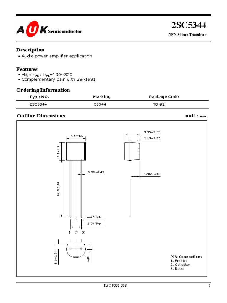 Transistor Fuentes Philips 2SC5344 | PDF | Transistor | Electrical ...