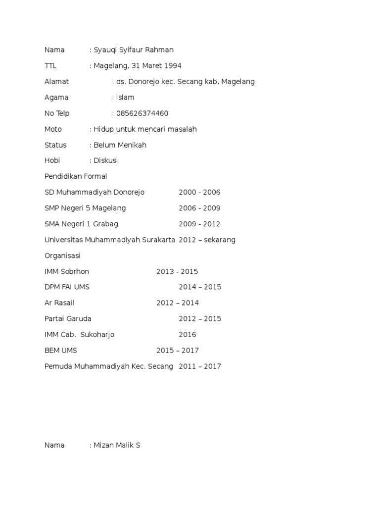 CV Pembicara | PDF | Ilmu Sosial