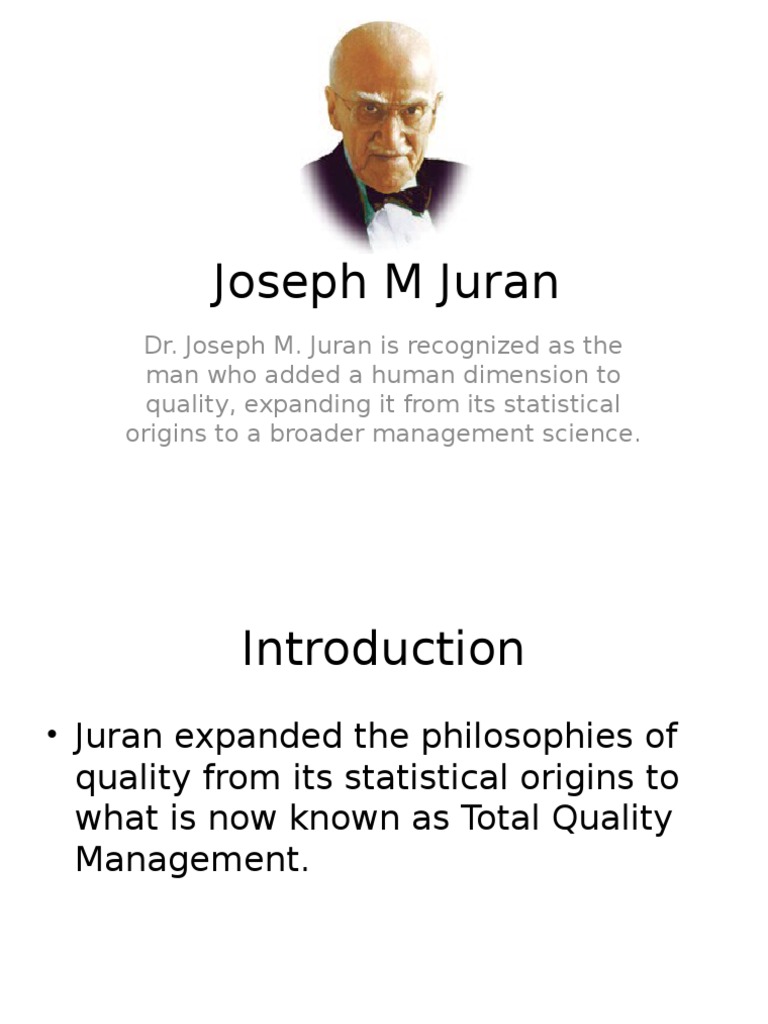 Joseph Juran: Pioneer of Quality Management | PDF | Economies | Business