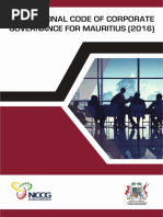 The Corporate Governance Code For Mauritius 2016 | PDF | Board Of ...