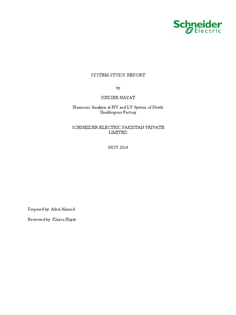 Etap Harmonic Analysis Report for Nestle | PDF | Force | Physical ...