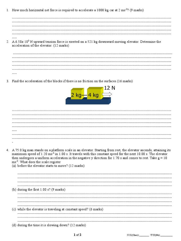 Linear Motion | PDF | Acceleration | Force