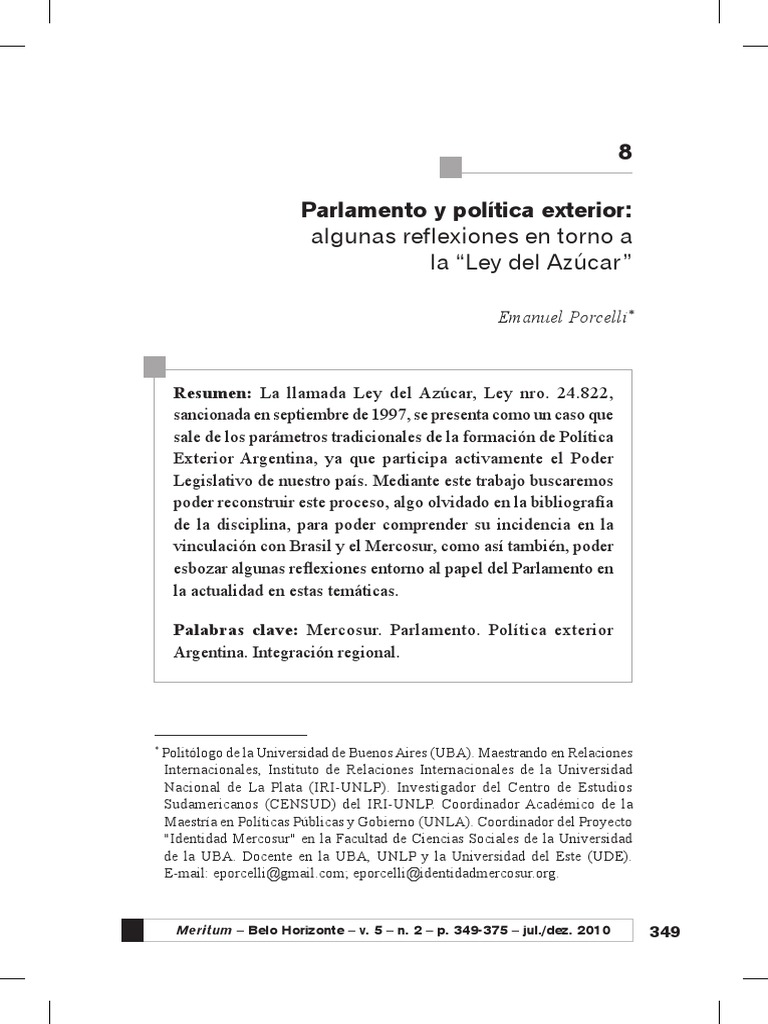 1062 1478 1 SM Ley Del Azucar | PDF | Parlamento | Brasil