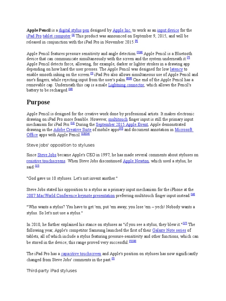 Apple Pencil | PDF | Computer Hardware | Apple Inc.