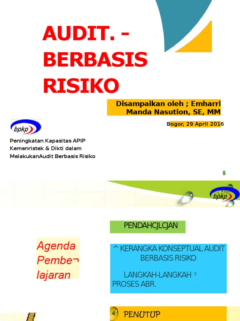 Konsep Dan Pelaksanaan Audit Berbasis Risiko | PDF