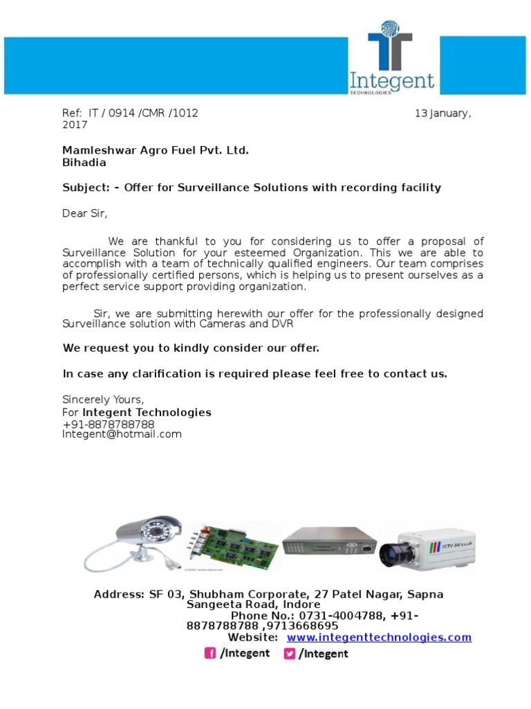 CCTV Quotation | PDF | Surveillance | Closed Circuit Television