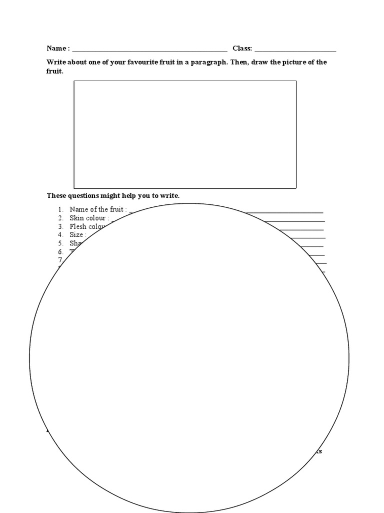 My Favourite Fruit Paragraph Guide | PDF | Career & Growth | Self ...