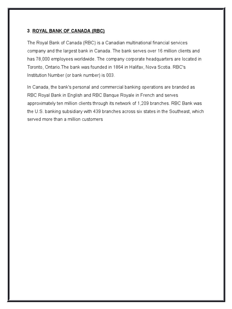 Royal Bank of Canada (RBC) | PDF