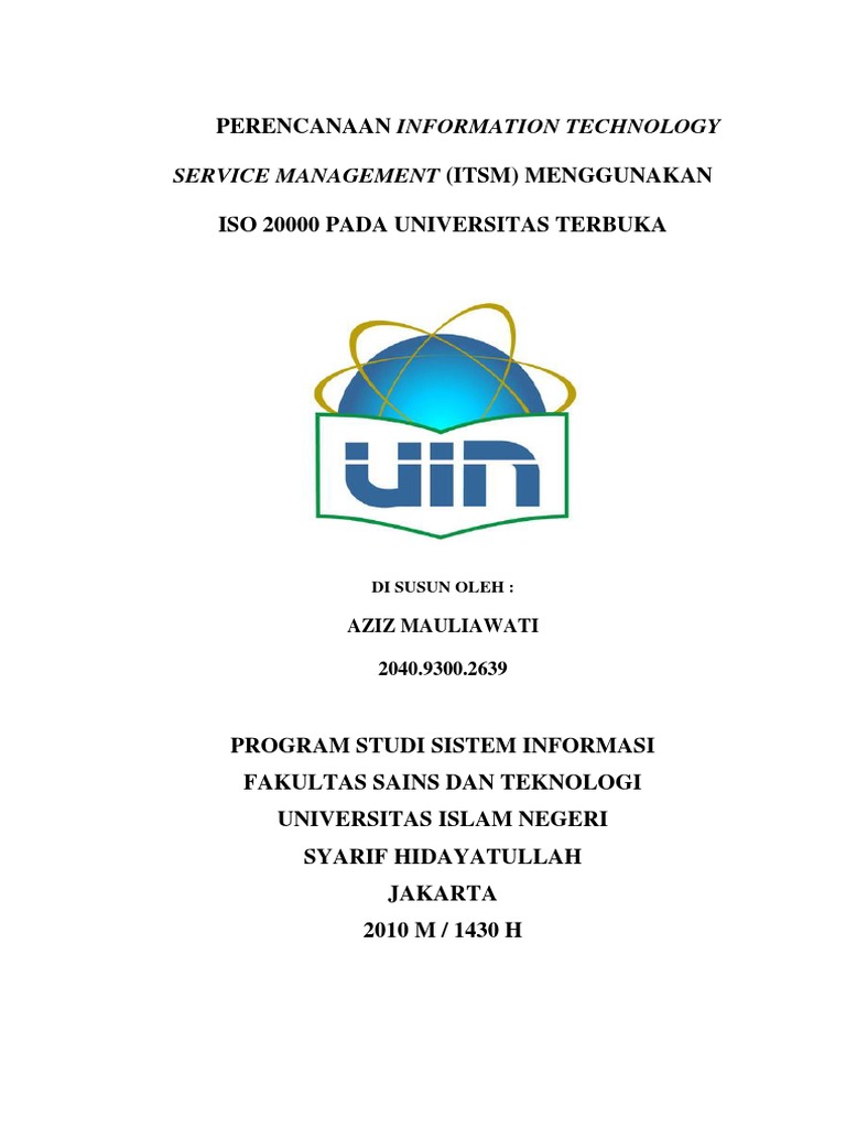 Penerapan Best Practice It Service Management Iso 20000 | PDF Penerapan Best Practice It Service Management Iso 20000 | PDF