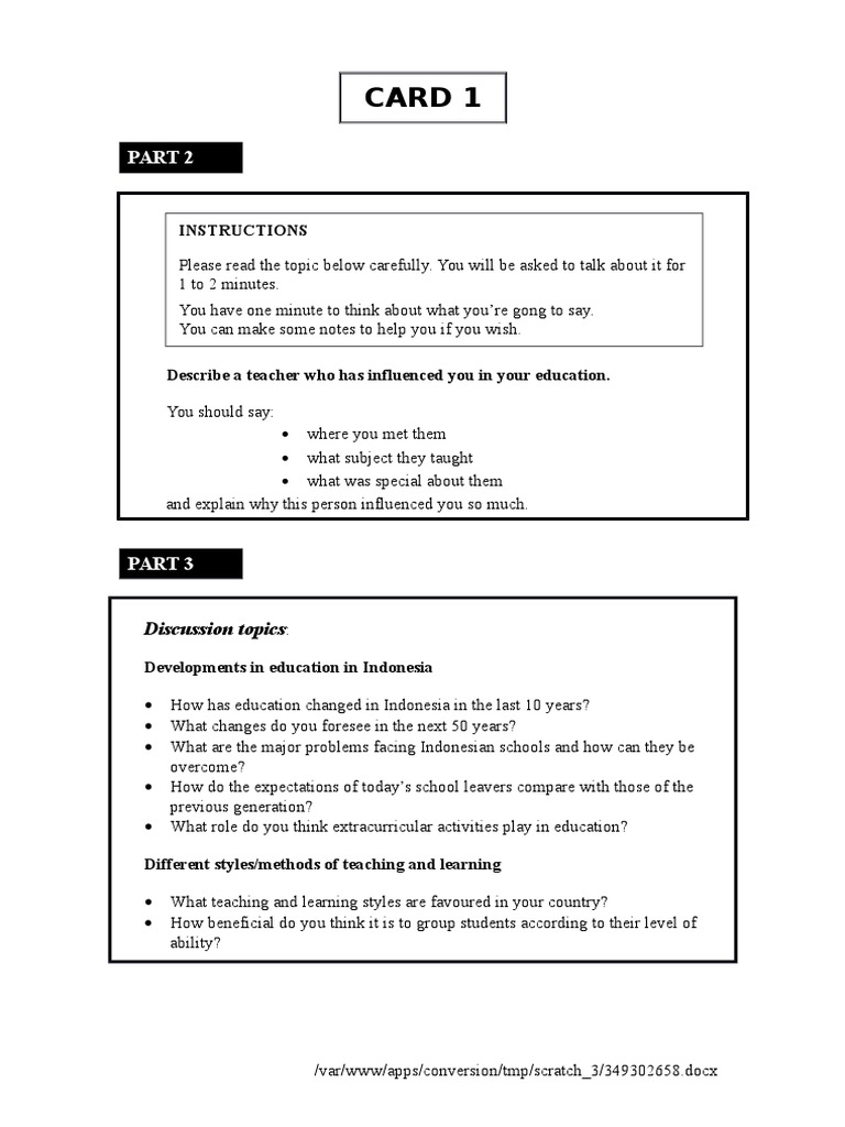 Topic-Speaking-Part 2 Dan 3 | PDF | Hobbies | Consumerism