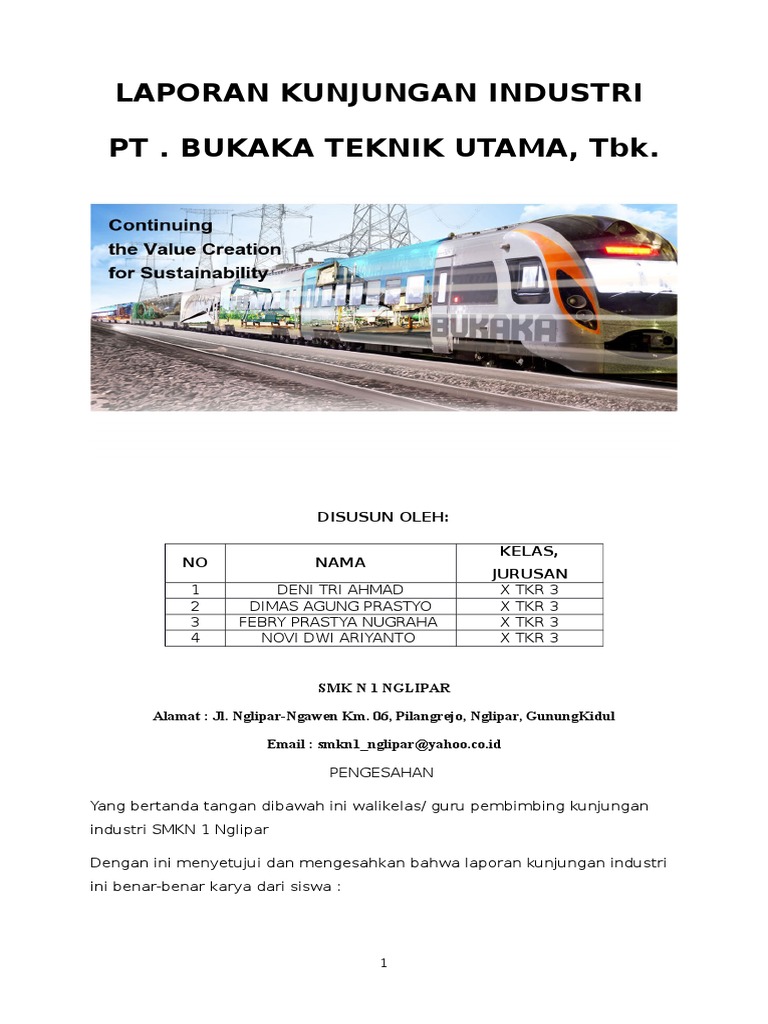 Laporan Kunjungan Industri BUKAKA | PDF