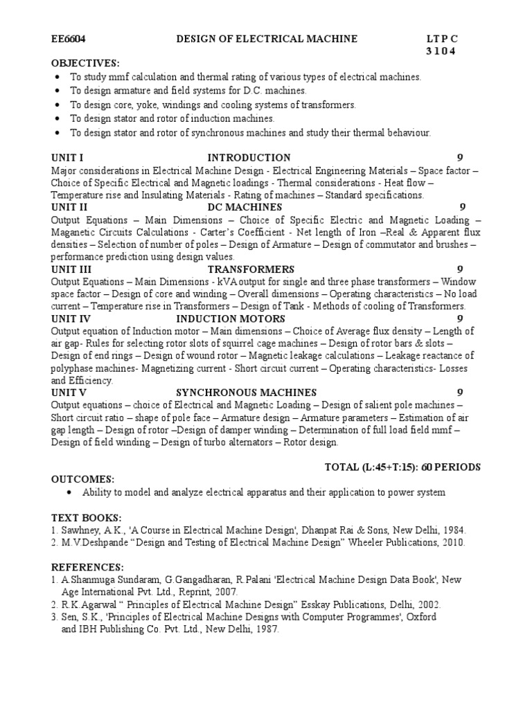 Design and Analysis of Electrical Machines: A Guide to the Design of DC ...
