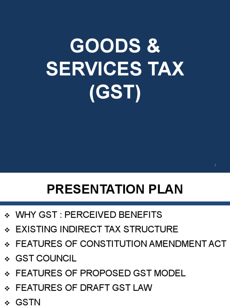 Goods & Services Tax (GST) | PDF | Excise | Taxation