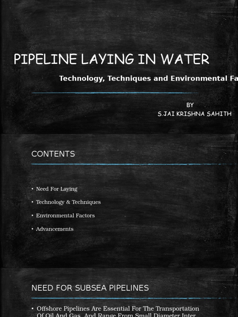 Pipeline Laying in Water | PDF | Pipeline Transport | Pipe (Fluid Conveyance)