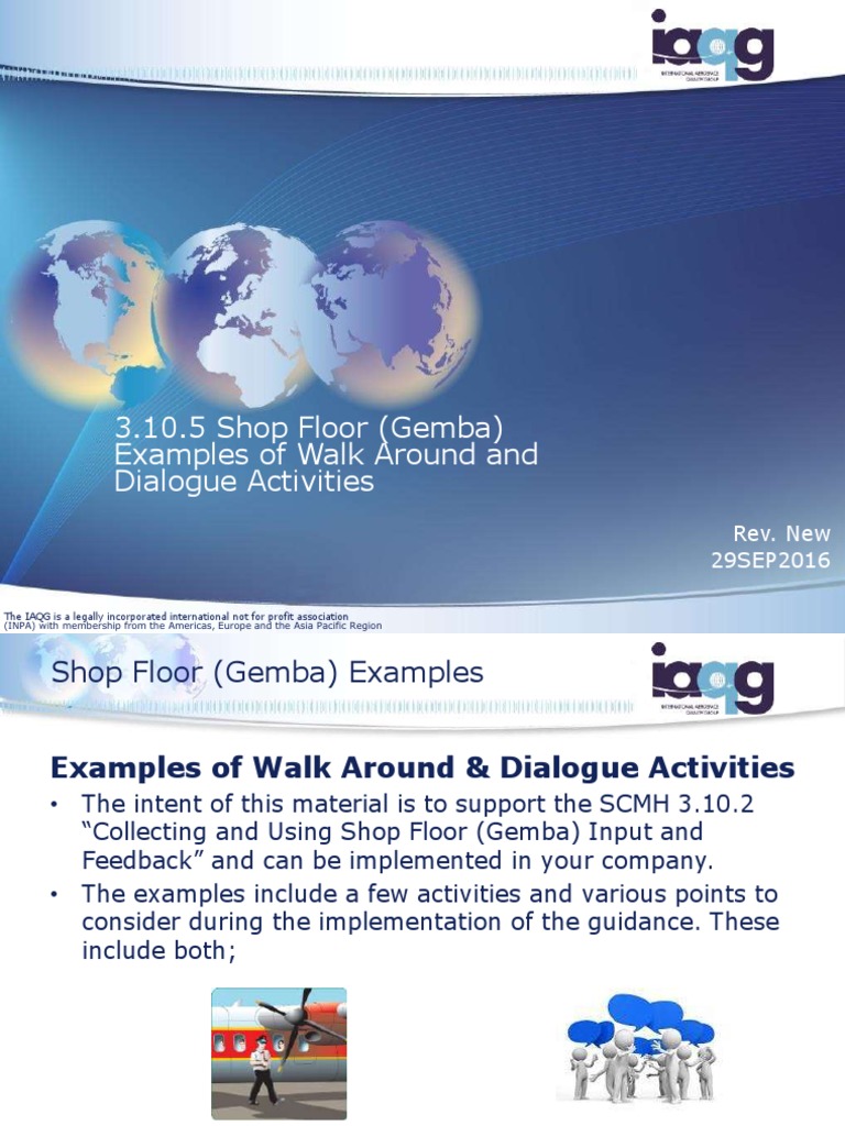 3.10.5 Shop Floor (Gemba) Examples of Walk Around and Dialogue ...