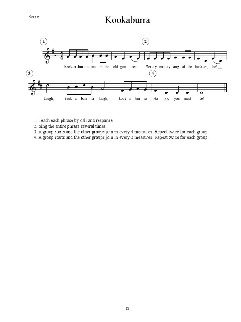 Kookaburra - Round | PDF