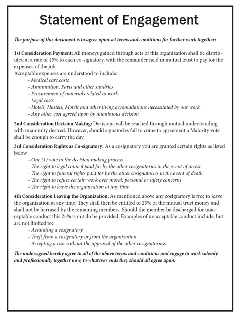 Statement of Engagement | PDF
