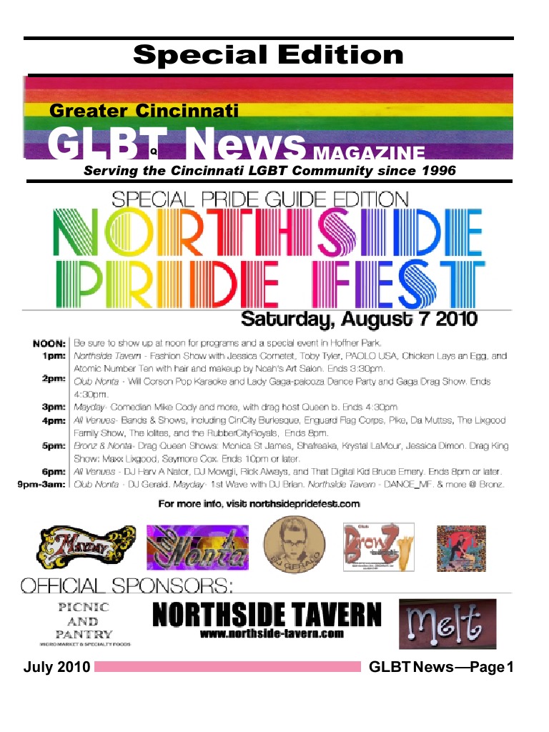 GLBT Northside PRIDE 062610 GLBT News | PDF | Lgbt | LGBTQIA+ Studies