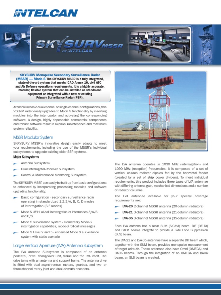Skysurv MSSR PDF | PDF | Antenna (Radio) | Radio