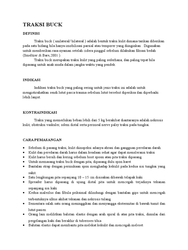 Traksi Buck | PDF | Kesehatan Holistik