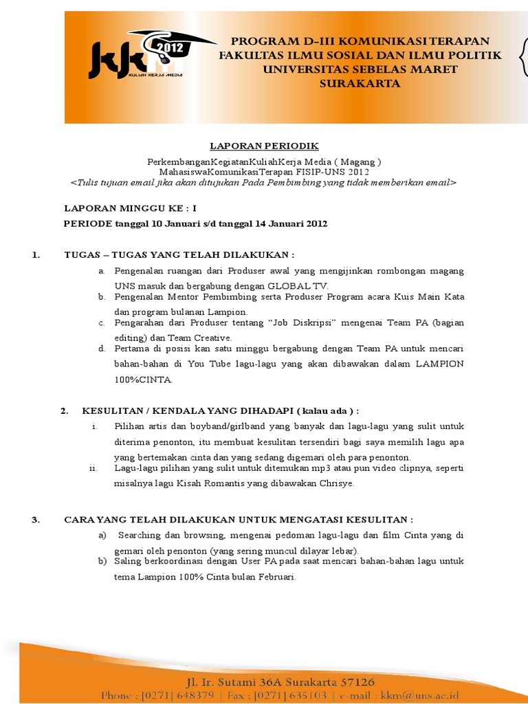 Format Laporan Periodik Februari | PDF
