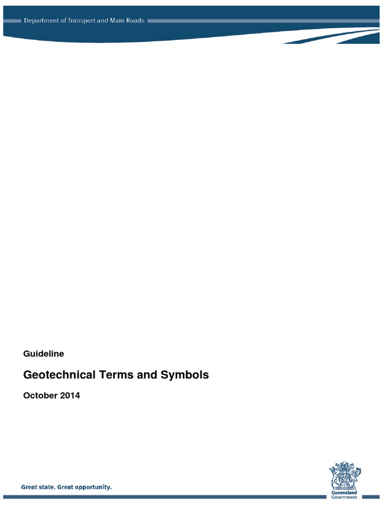 Geo Tech Term Symbols | PDF | Sand | Silt