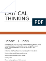 Teori Berpikir Kritis (Critical Thinking) Robert H.ennis | PDF