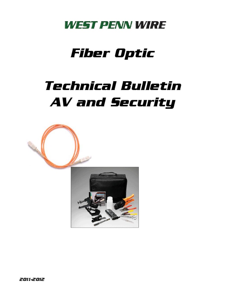 Fiber Optic AV & Security Guide | PDF | Optical Fiber | Dispersion (Optics)