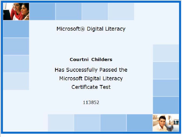 Digital Literacy Certificate | PDF