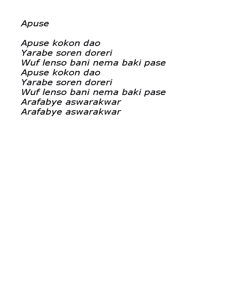 Judul Lagu Apuse | PDF | Seni
