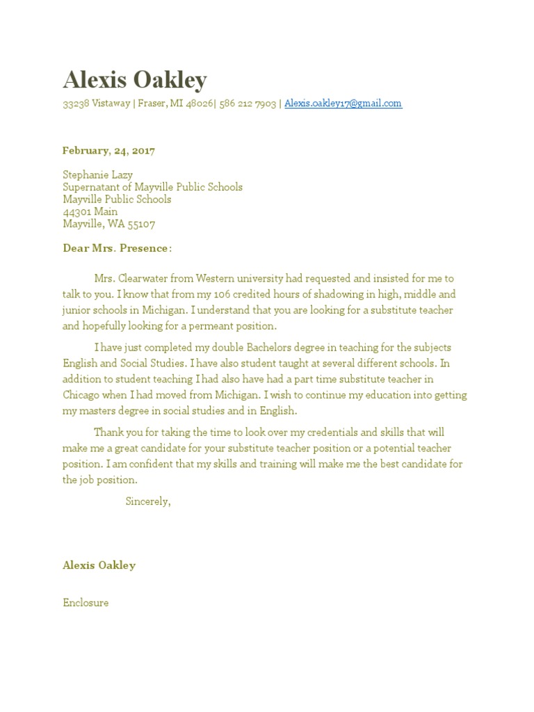 Fake Cover Letter | PDF