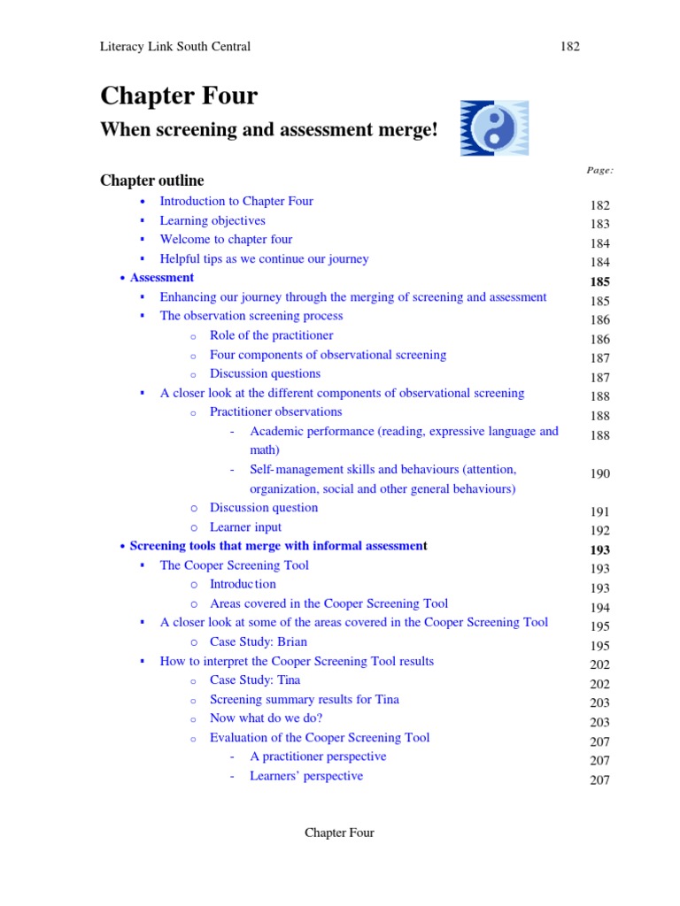 Merging Screening and Assessment Tools | PDF | Learning Disability ...
