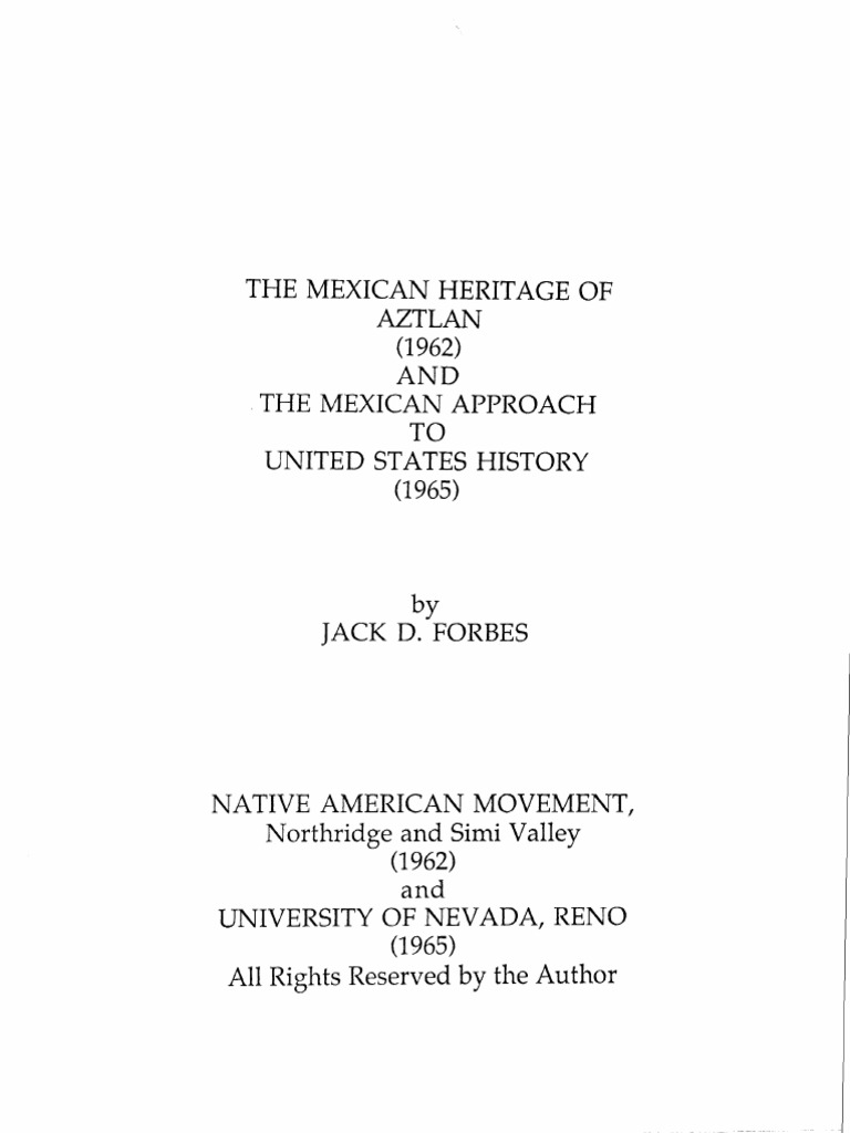 The Mexican Heritage of Aztlan | PDF