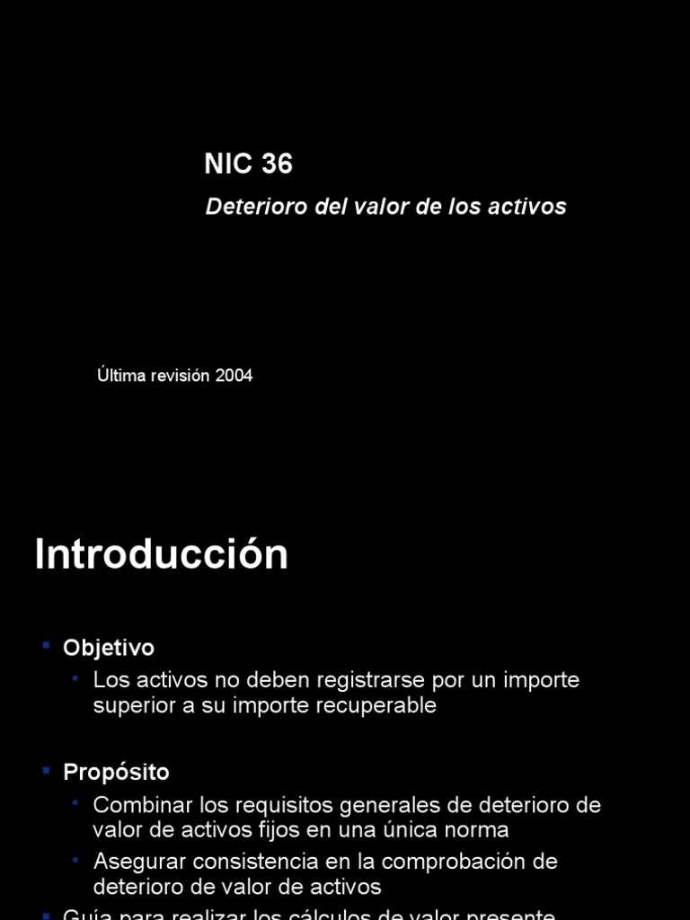 Nic 36 | PDF | normas internacionales de INFORMACION FINANCIERA ...