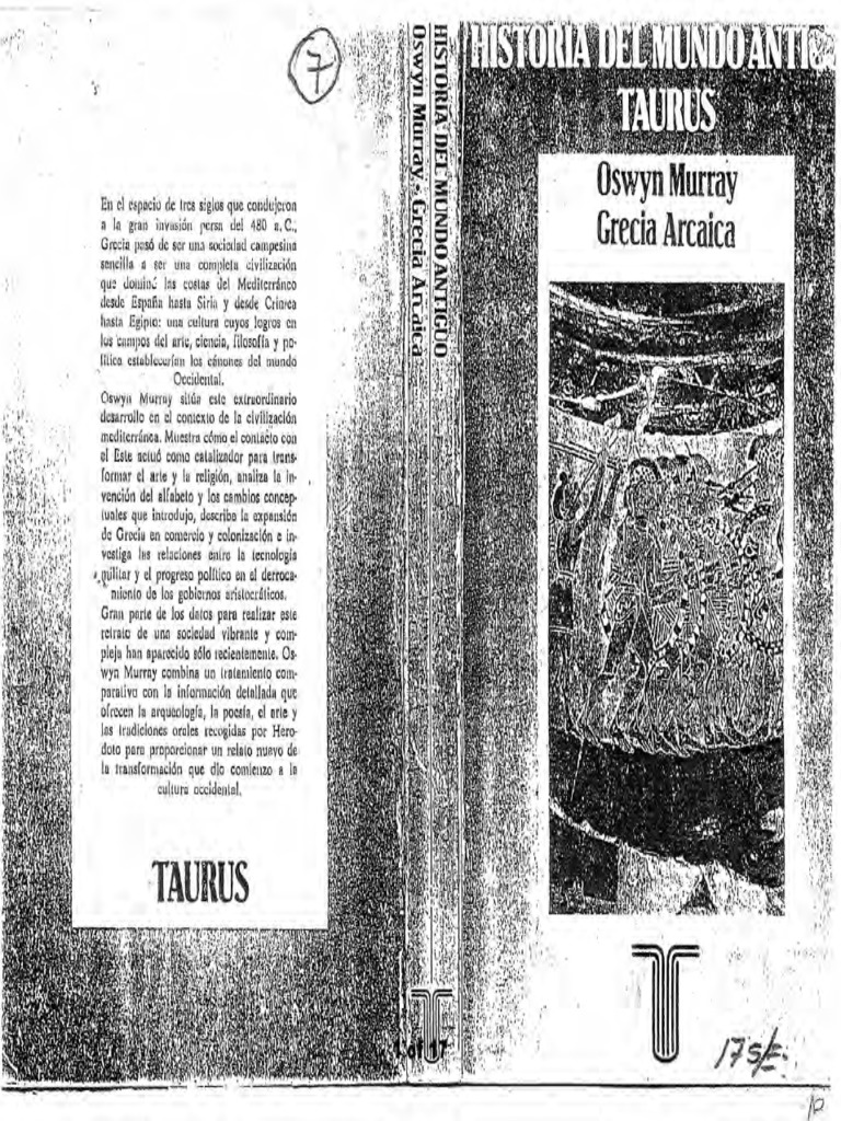 La Grecia Arcaica-MURRAY Oswyn | PDF