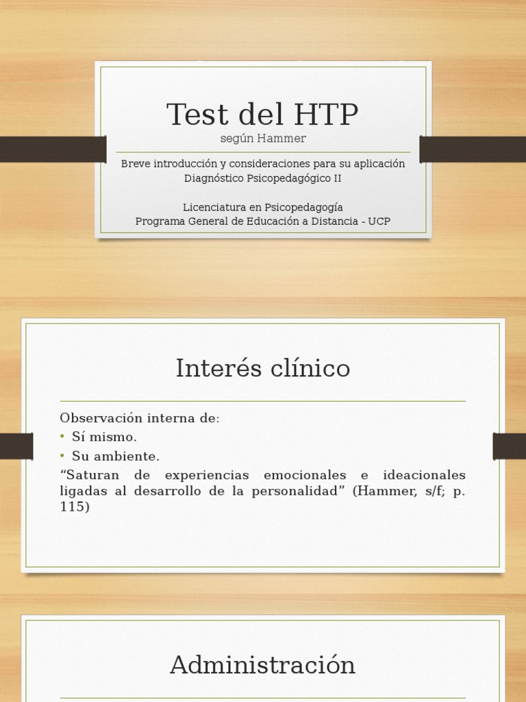 Guía del Test HTP de Hammer | PDF | Arboles | Sicología