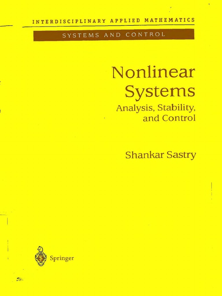 (Shankar Sastry) Nonlinear Systems Analysis, Stab | PDF