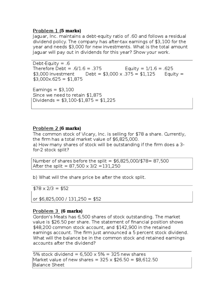 Practice Problems Chapter 3 With Solutions | PDF