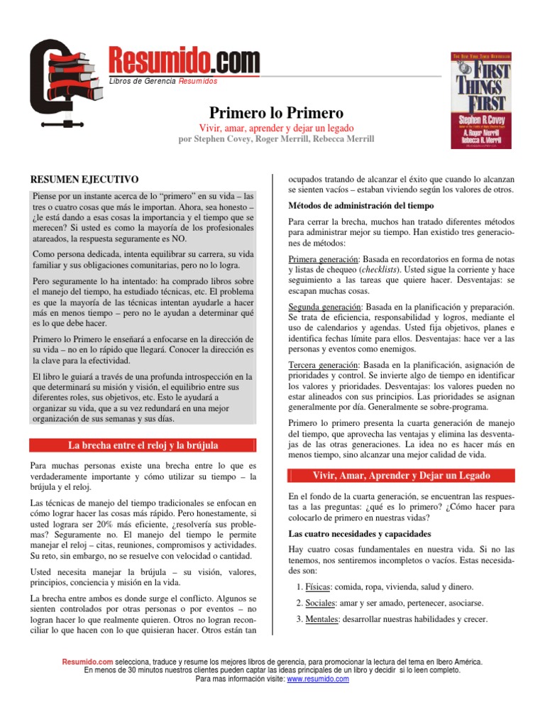 Primero Lo Primero PDF | PDF