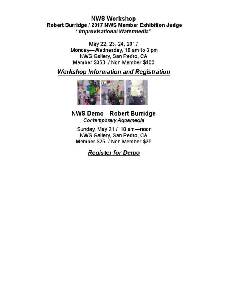 Watermedia Workshop & Demo | PDF