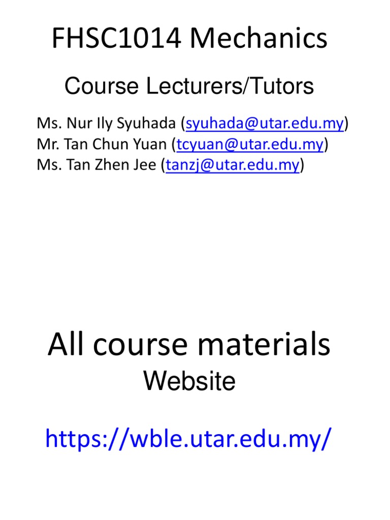 Mechanics L0 | PDF | Technology & Engineering