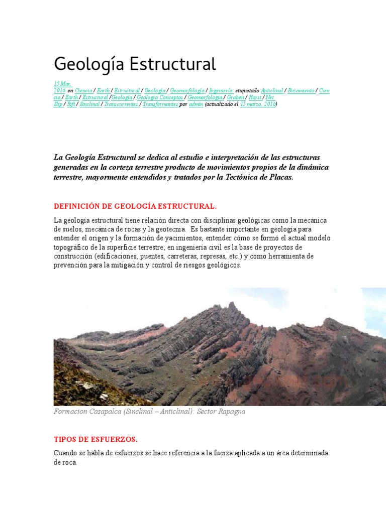 Fundamentos de Geología Estructural | PDF | Falla (geología) | Placas ...