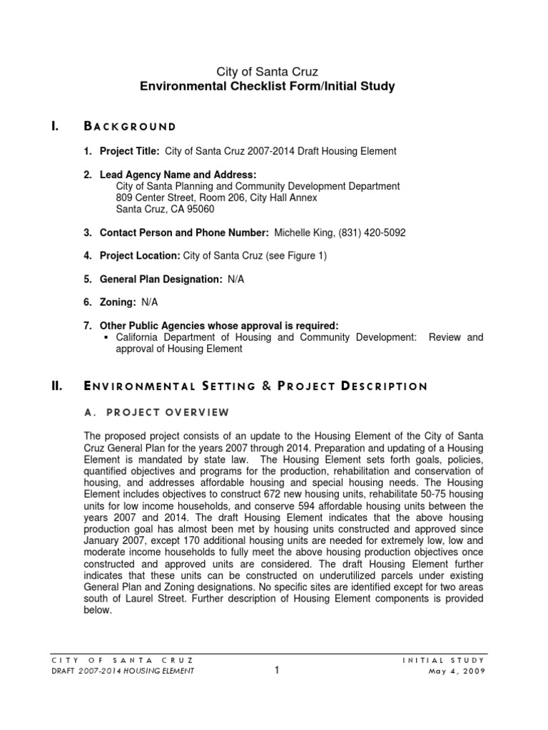 Environmental Checklist For Homeownerer | PDF | Affordable Housing ...