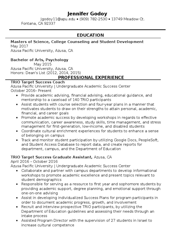 Jennifer Godoy Resume | PDF | Students | Learning