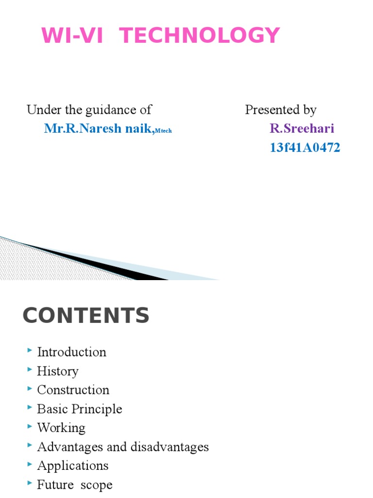 Wi-Vi Technology | PDF | Antenna (Radio) | Transmitter