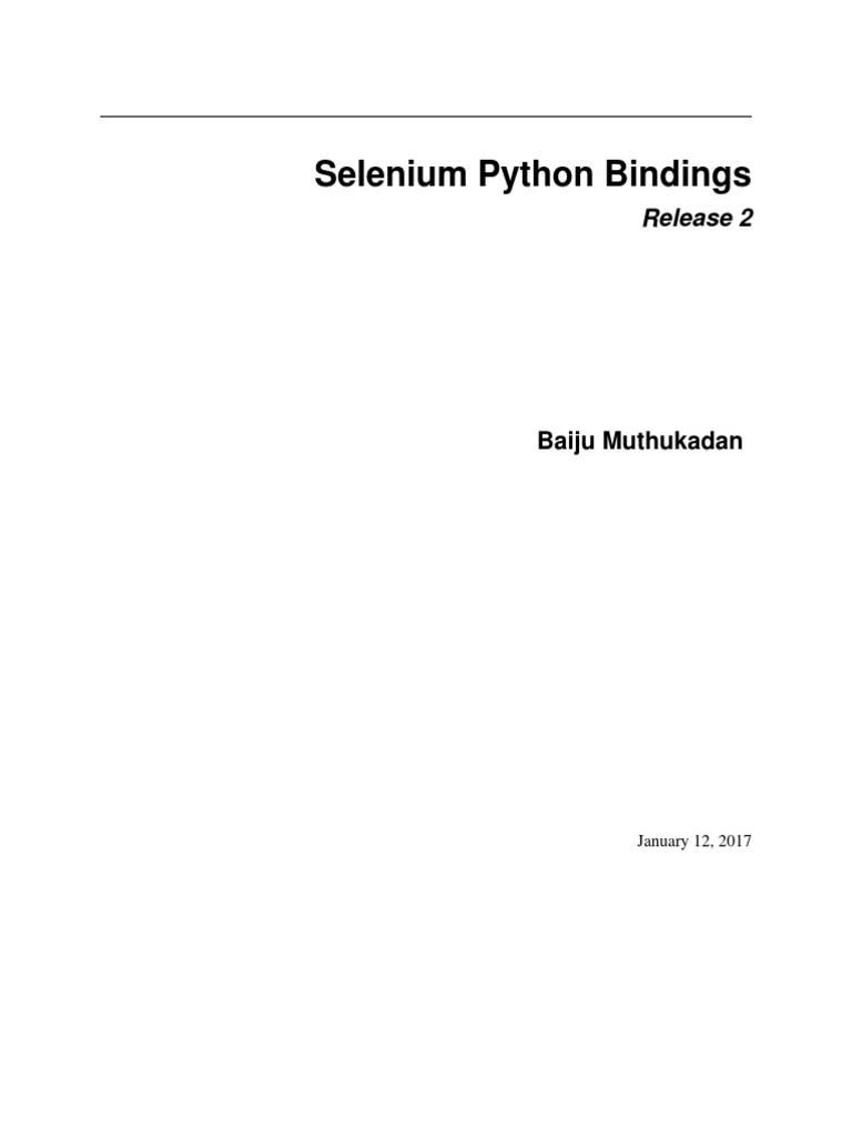 Python Selenium Module Docs Pdf Selenium Software X Path 8752